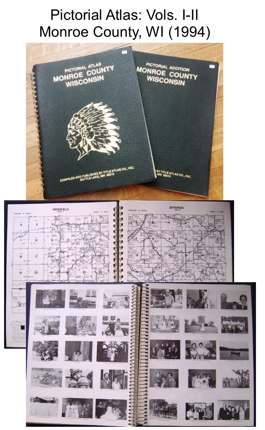 Pictorial Atlas of Monroe County, WI: Volumes I & II (1994) - Monroe ...
